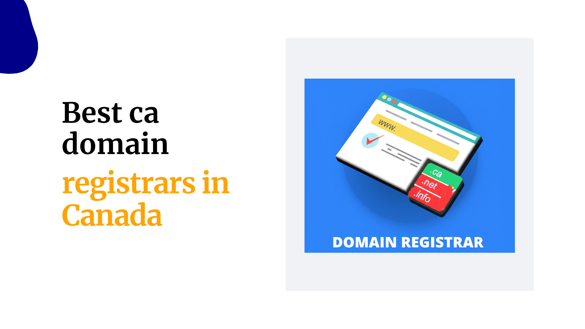 Best .ca Domain Registrars in Canada
